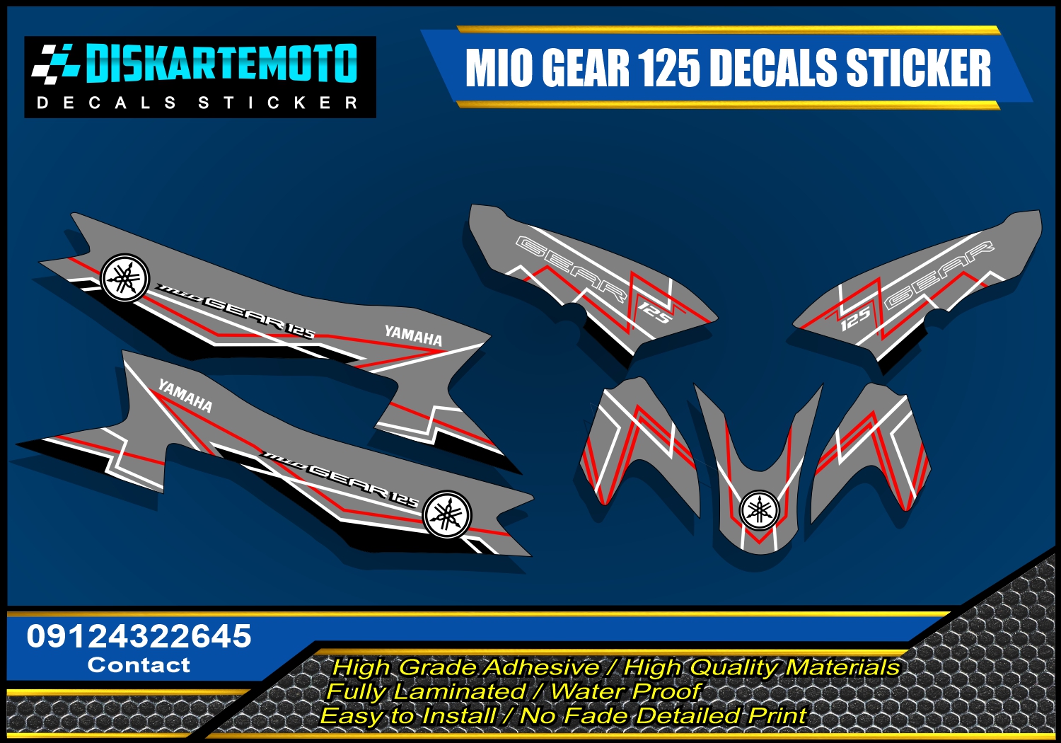 Yamaha Mio Gear 125 Decals Sticker | Lazada PH