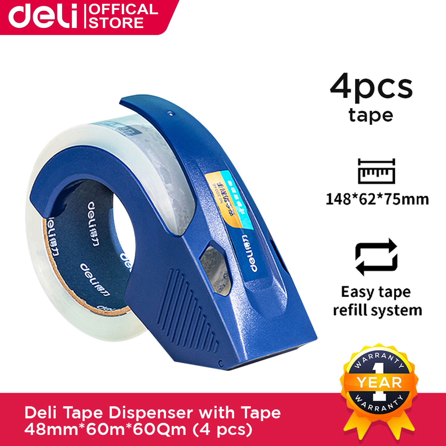 Deli Packaging Tape Transparent Tape Scatch Tape 30046 30045 30040 ...