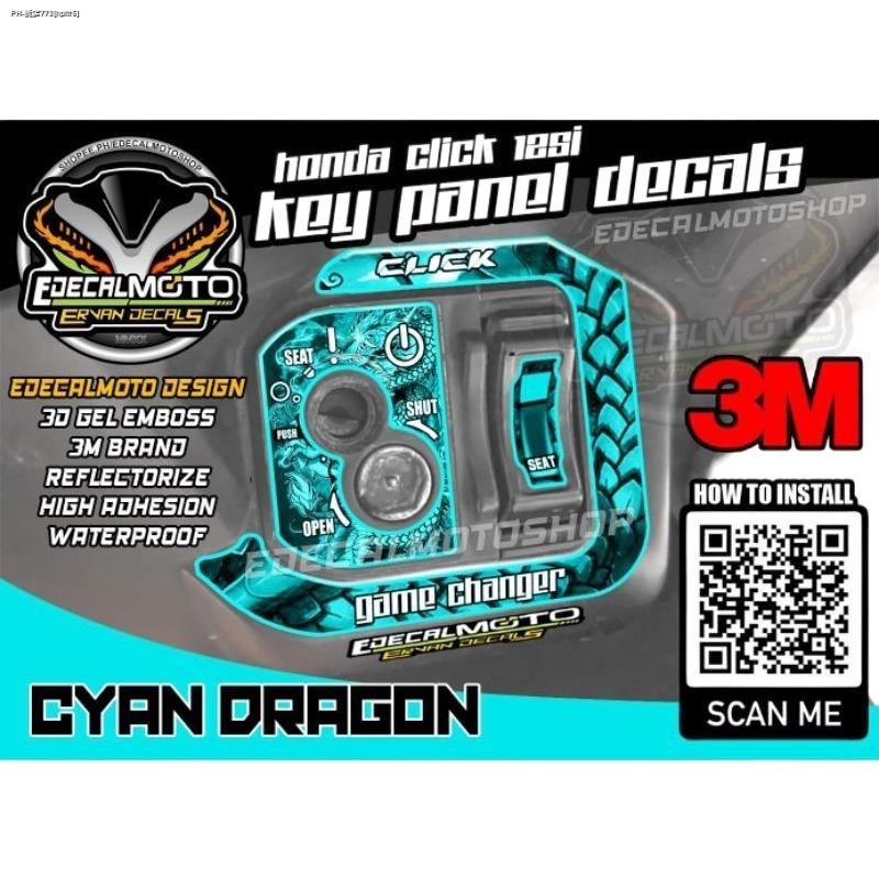 COD HONDA CLICK 125i IGNITION KEY COVER PROTECTOR VINYL DECALS STICKER ...