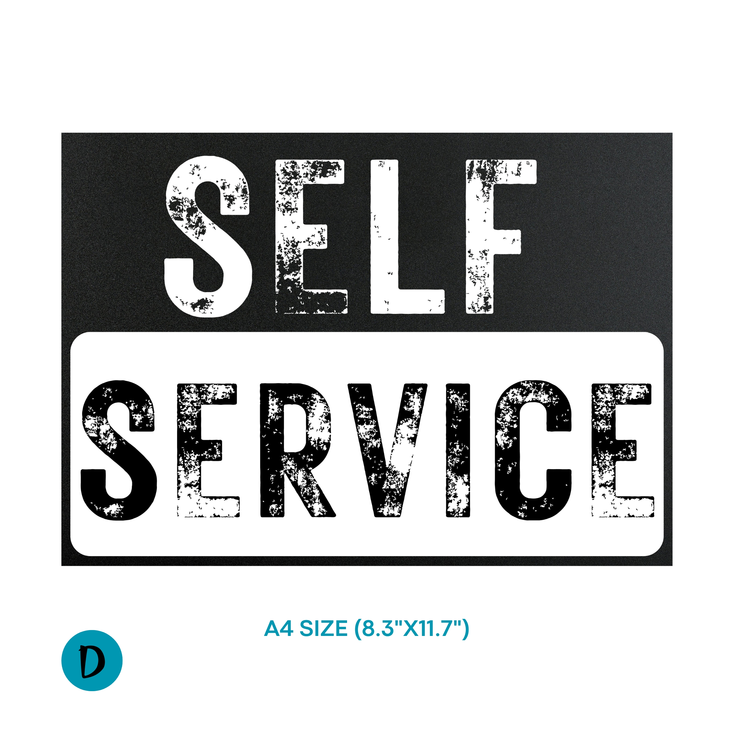 SHINDAN Self Service Signage Self-Service Stickers and Signs for ...