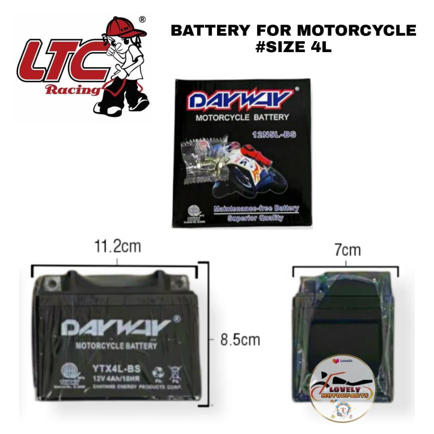 DAYWAY BATTERY FOR MOTORCYCLE 4L/5L | Lazada PH