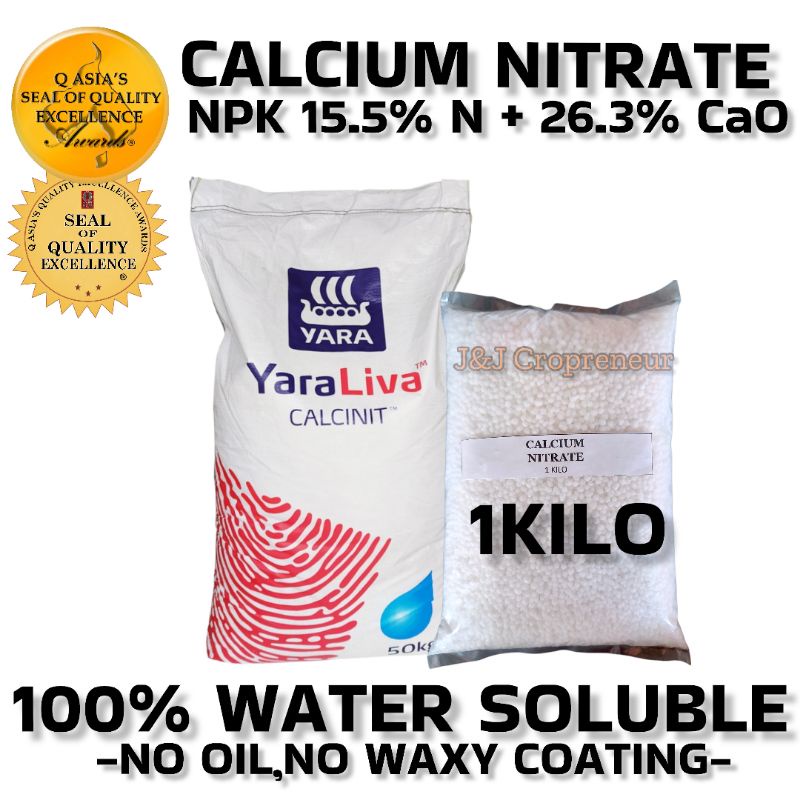 Yara Liva Calcinit 15.5% N + 26.3% ClaO (Calcium Nitrate 1 kilo ...