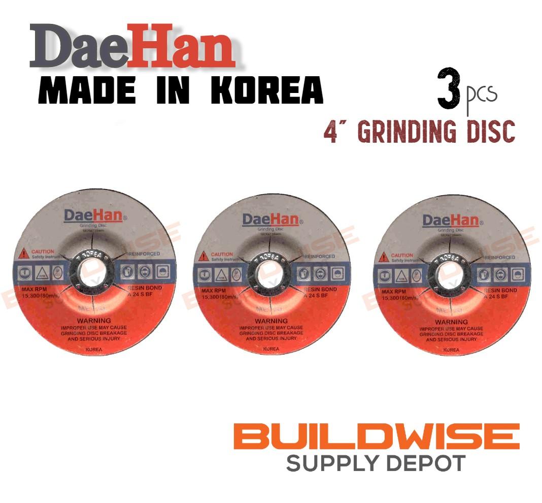 Daehan Grinding Disc for Metal 4 for 3 Pieces「BUILDWISE®」 | Lazada PH