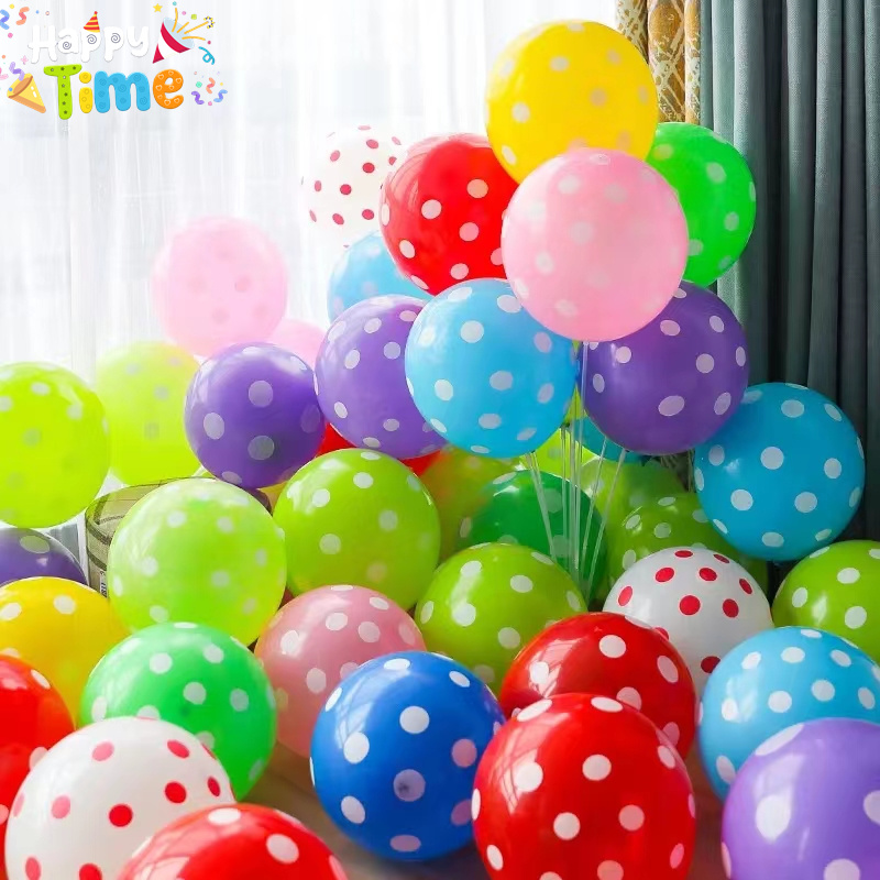 Happy Time 20pcs/50pcs 12inch Dot Balloons Set Children Birthday ...