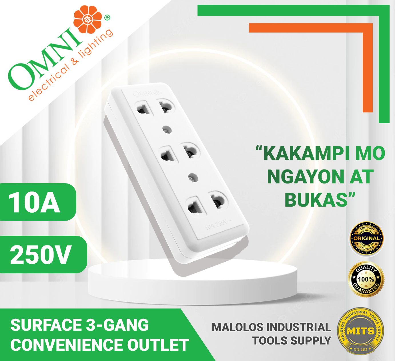 Omni Surface 1-Gang Convenience Outlet 10A - WSO-001, WSO-002, WSO-003 ...