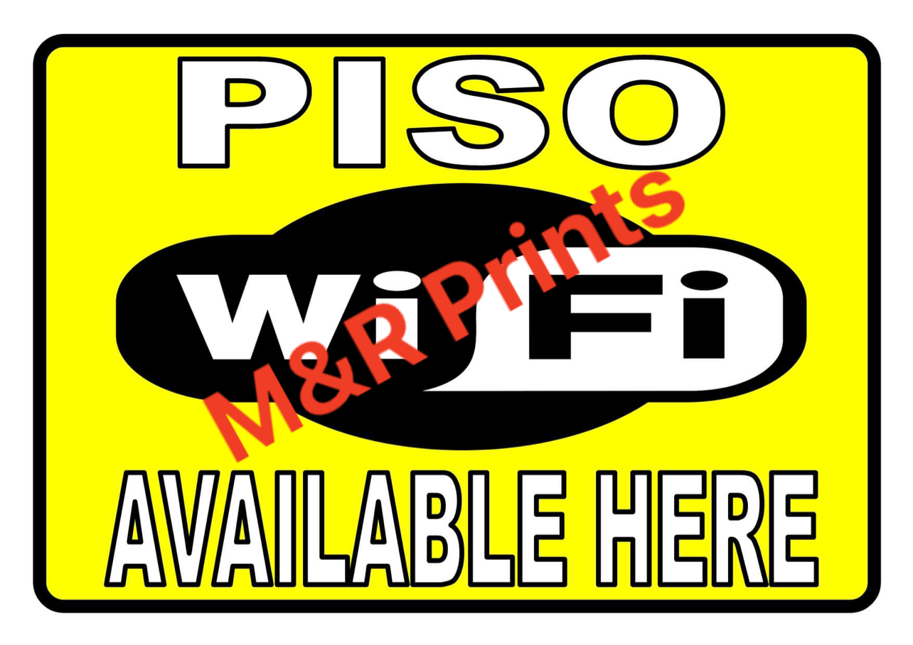 PISO WIFI SIGNAGE LAMINATED / PVC-PET | Lazada PH