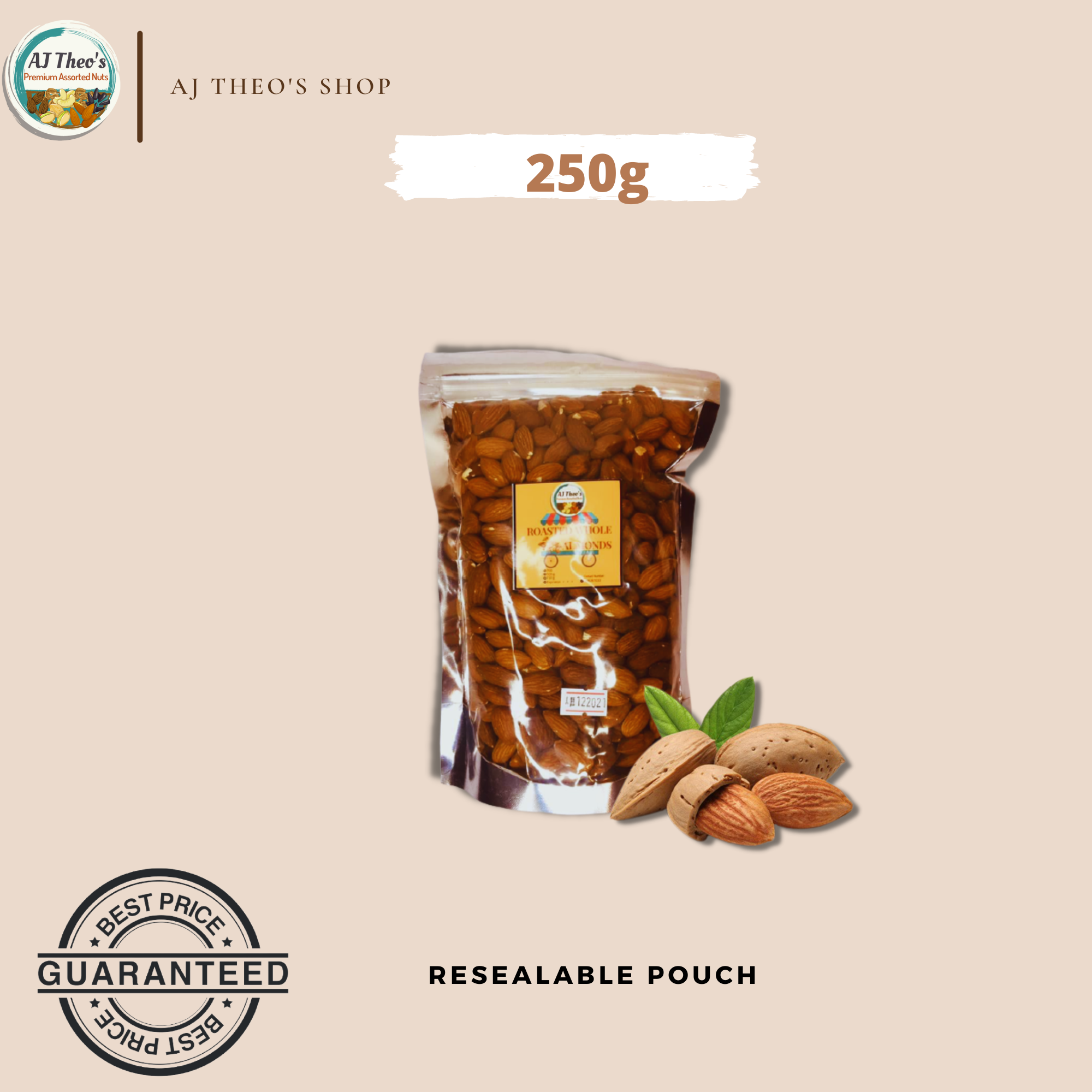 Roasted ALMONDS 250g / 500g / 1kg | Lazada PH