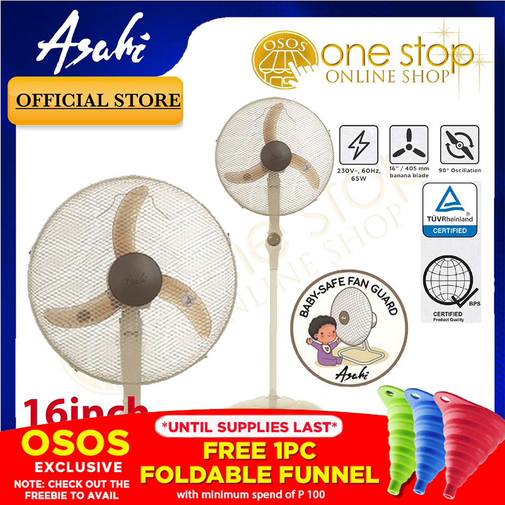 Asahi BG 6026 Stand Fan 16 inch BG-6026 Children Safe Electric Fan ...
