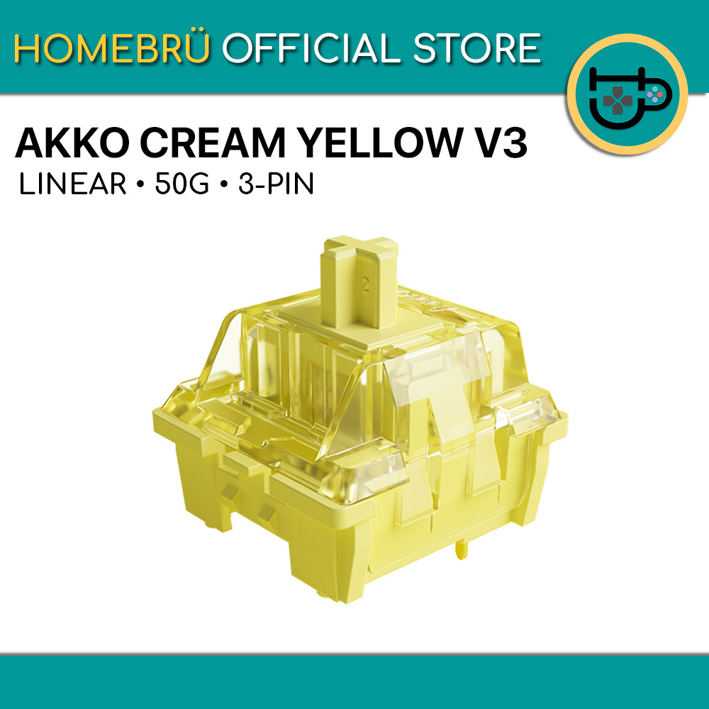 Akko Cream Yellow V3 Linear Mechanical Keyboard Switch | Lazada PH