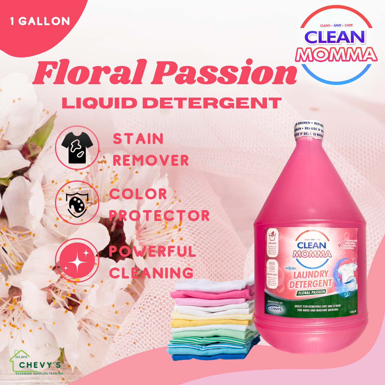 Liquid Laundry Detergent 1 Gallon (Floral Passion) / Premium Liquid ...