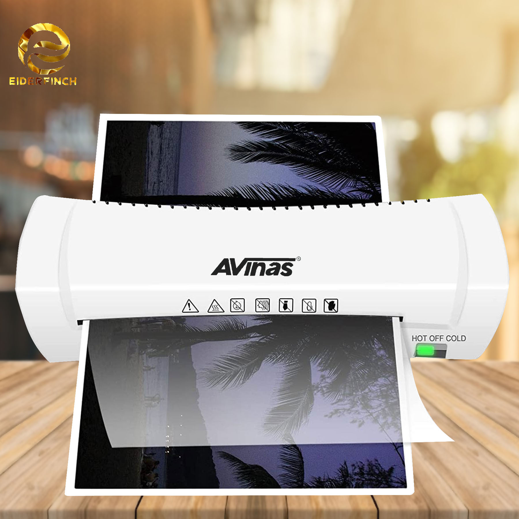 AV-200 A4 Hot and Cold Laminating Machine Document Photo Paper Cards ...