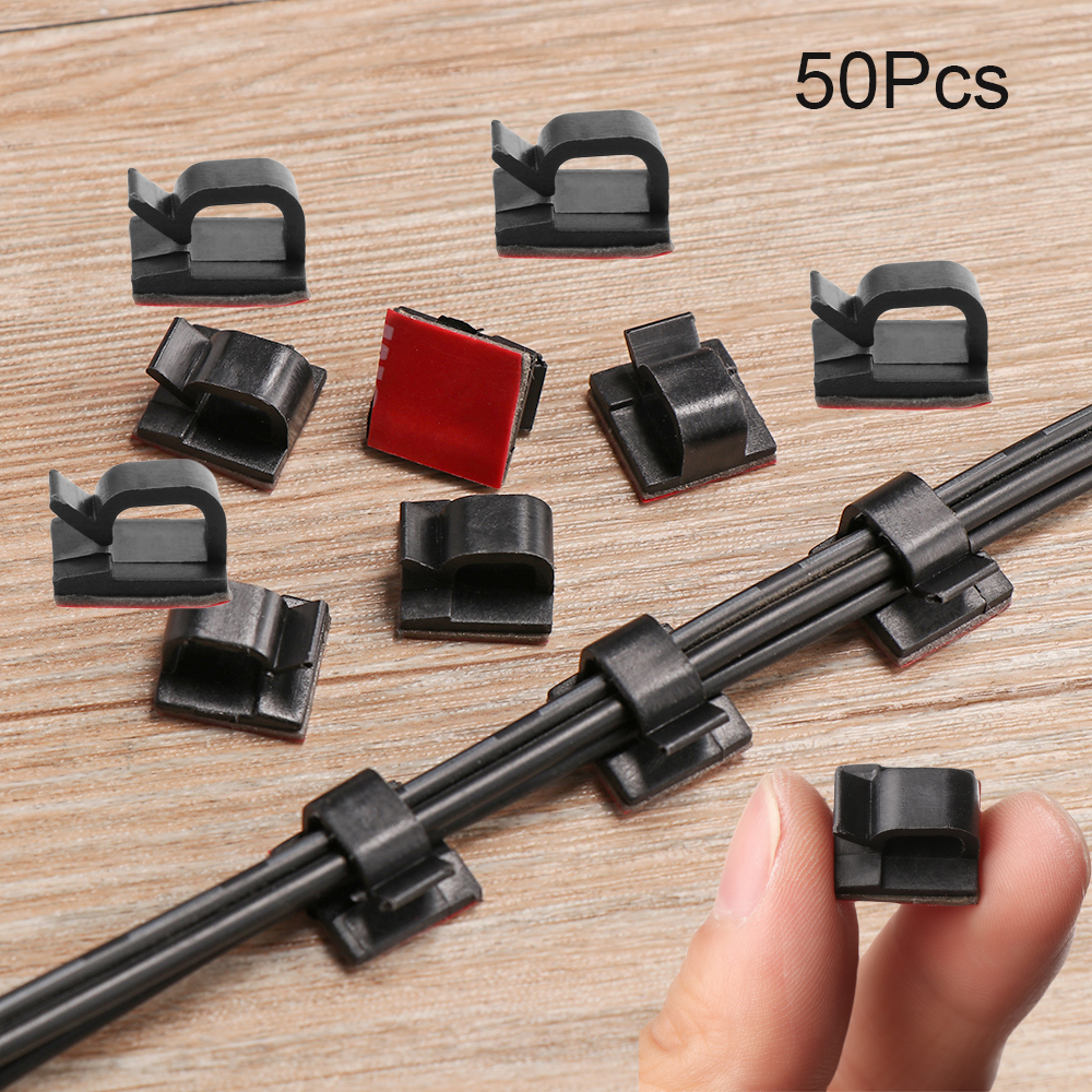 LONGB 50pcs Practical Fastener Self-adhesive Organizer Buckle Line ...