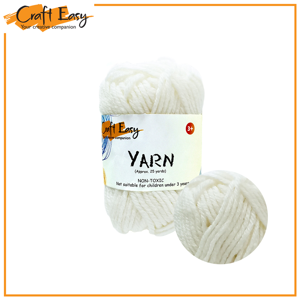 Craft Easy Yarn Roll (White) 25 yards | Lazada PH