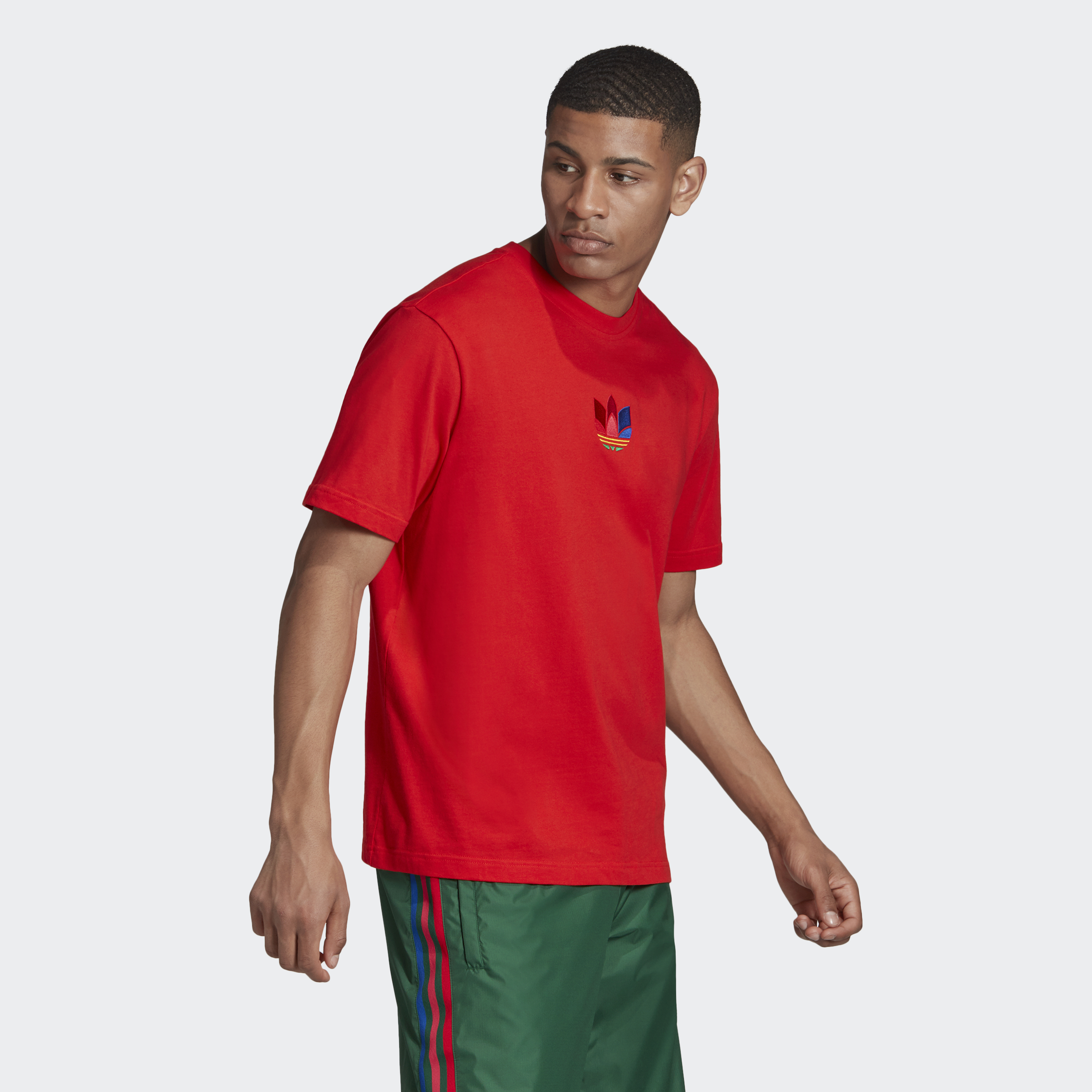 adidas ORIGINALS 3D Trefoil Graphic Tee Men red GE0834 - adidas - ThaiPick