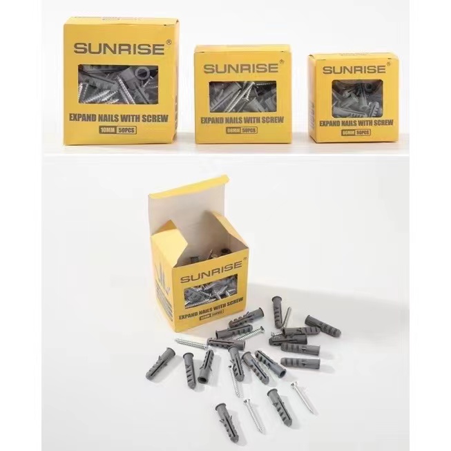 Sunrise Per Box(50pcs) Heavy-duty Dox with screw/Expand nails with ...