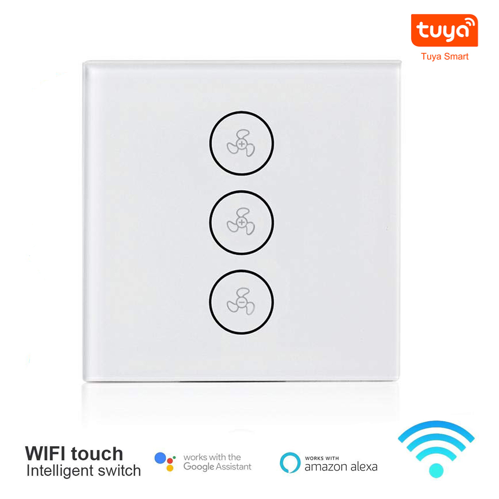 Smart Wifi Celling Fan Light Switch Wall Glass Panel Touch Sensor Wlan ...