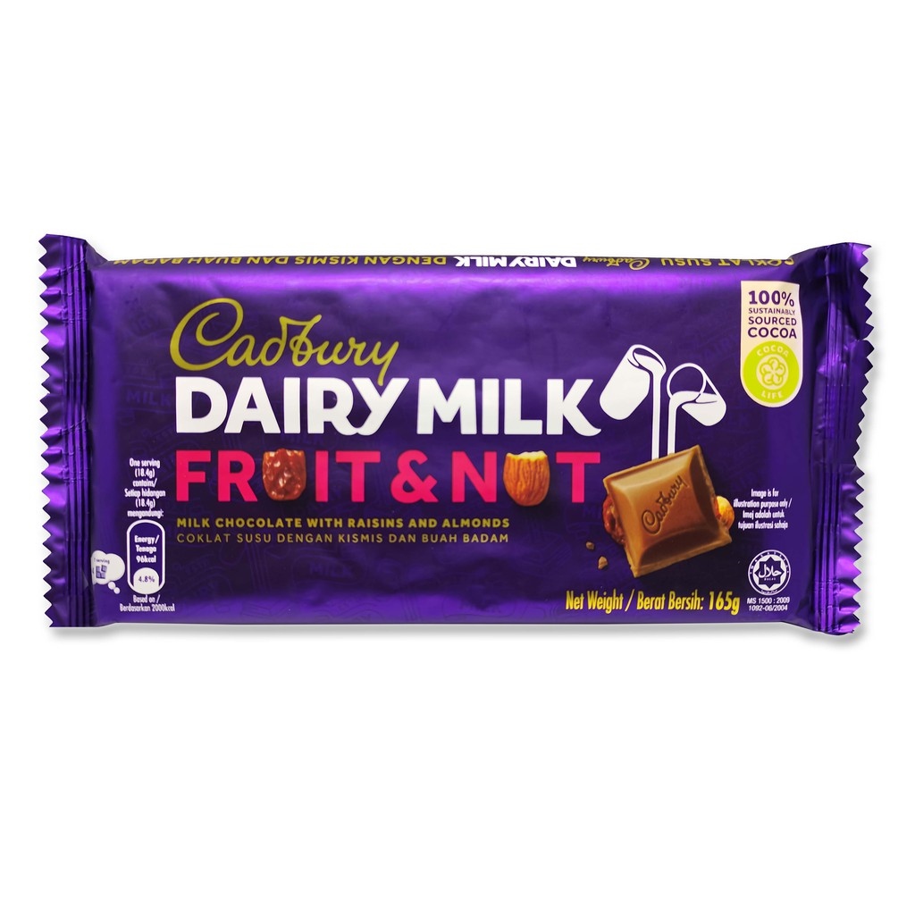 Cadbury Dairy Milk 160g (chocolate/hazelnut/fruit nut/roast almond ...
