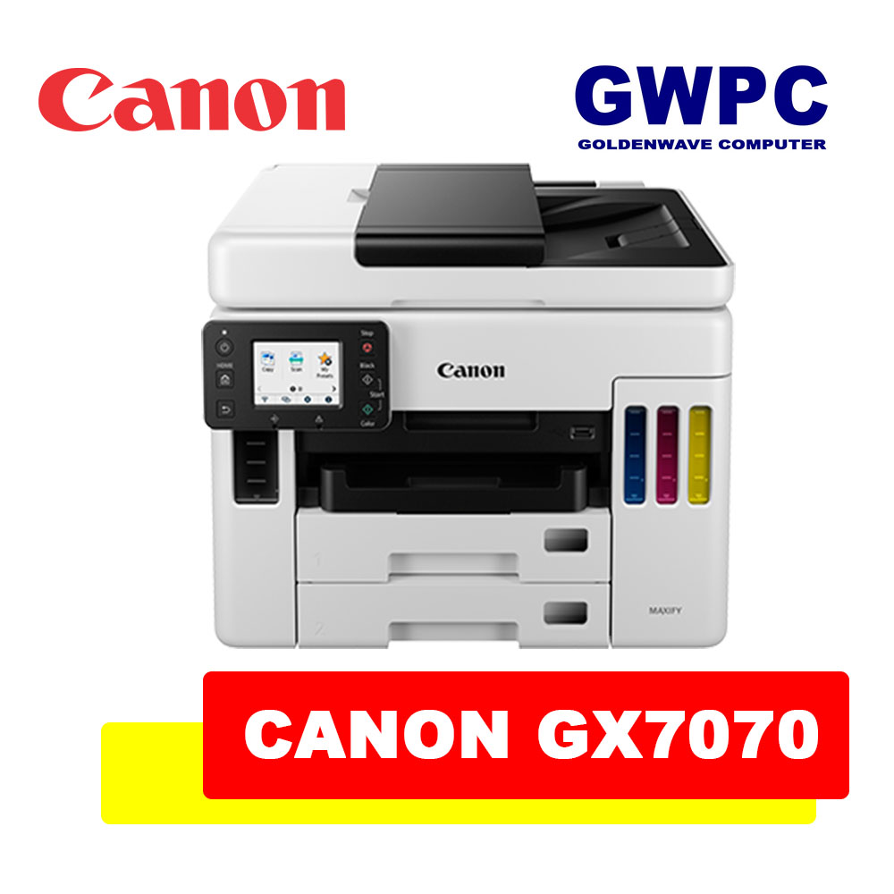 Canon MAXIFY GX7070 Ink Tank Wireless 4-in-1 Business Printer for High ...