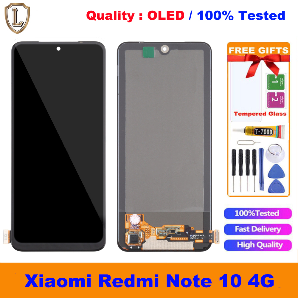 100% Tested OLED Process LCD For Xiaomi Redmi Note 10 Redmi Note 10s ...