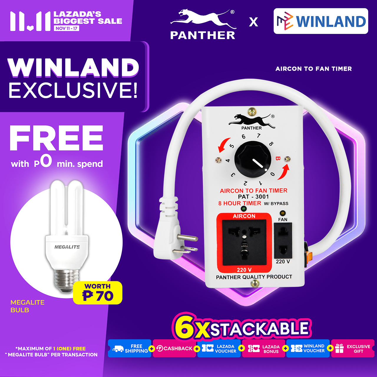PANTHER by Winland Aircon to Fan Timer Air conditioner Timer Aircon ...