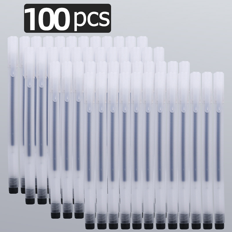 Whosale 100pcs Ballpen Set 0.5mm Gel Pen Black Sign Pen Students ...