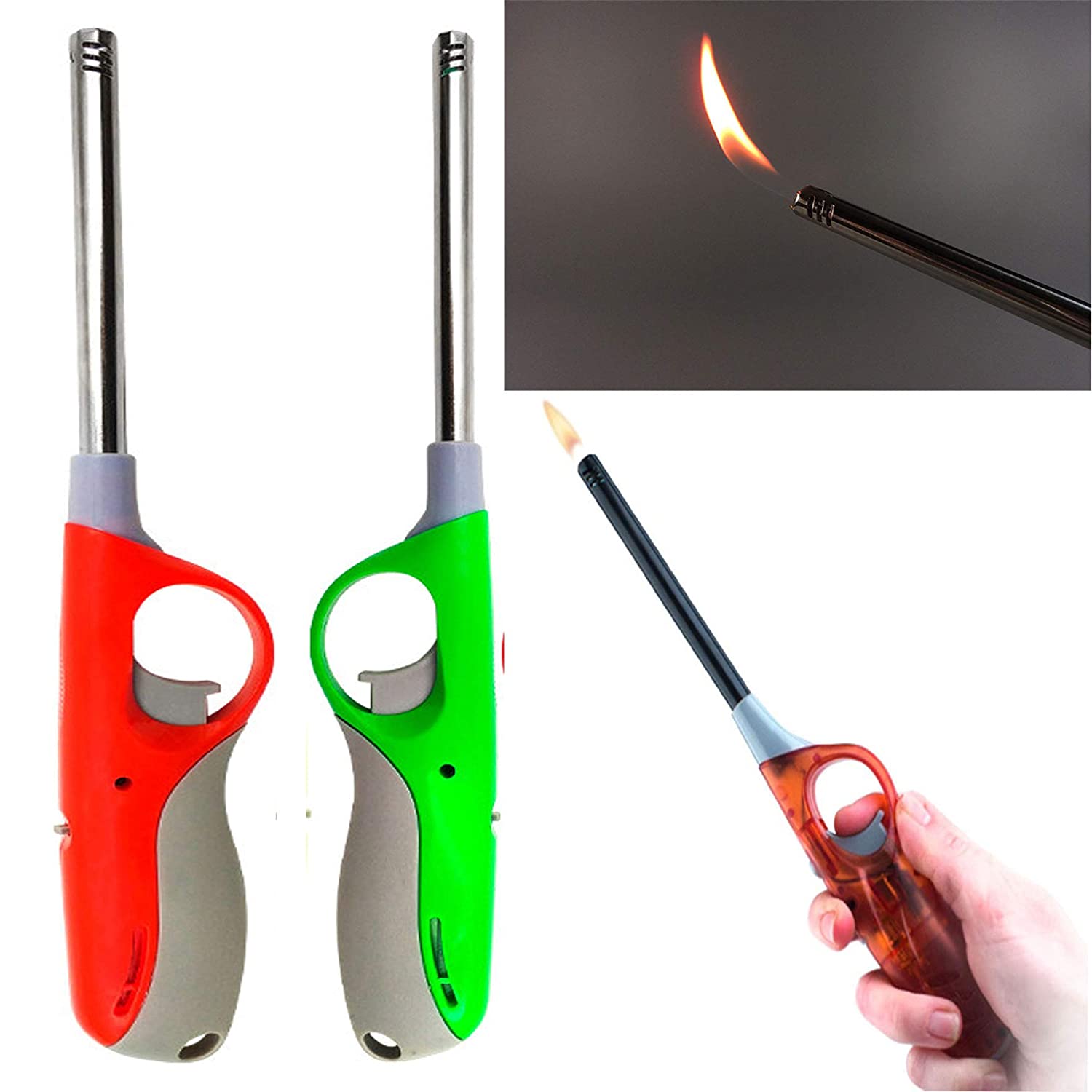 SET OF 3 Hua Li Utility Lighter Refillable and Adjustable Kitchen ...
