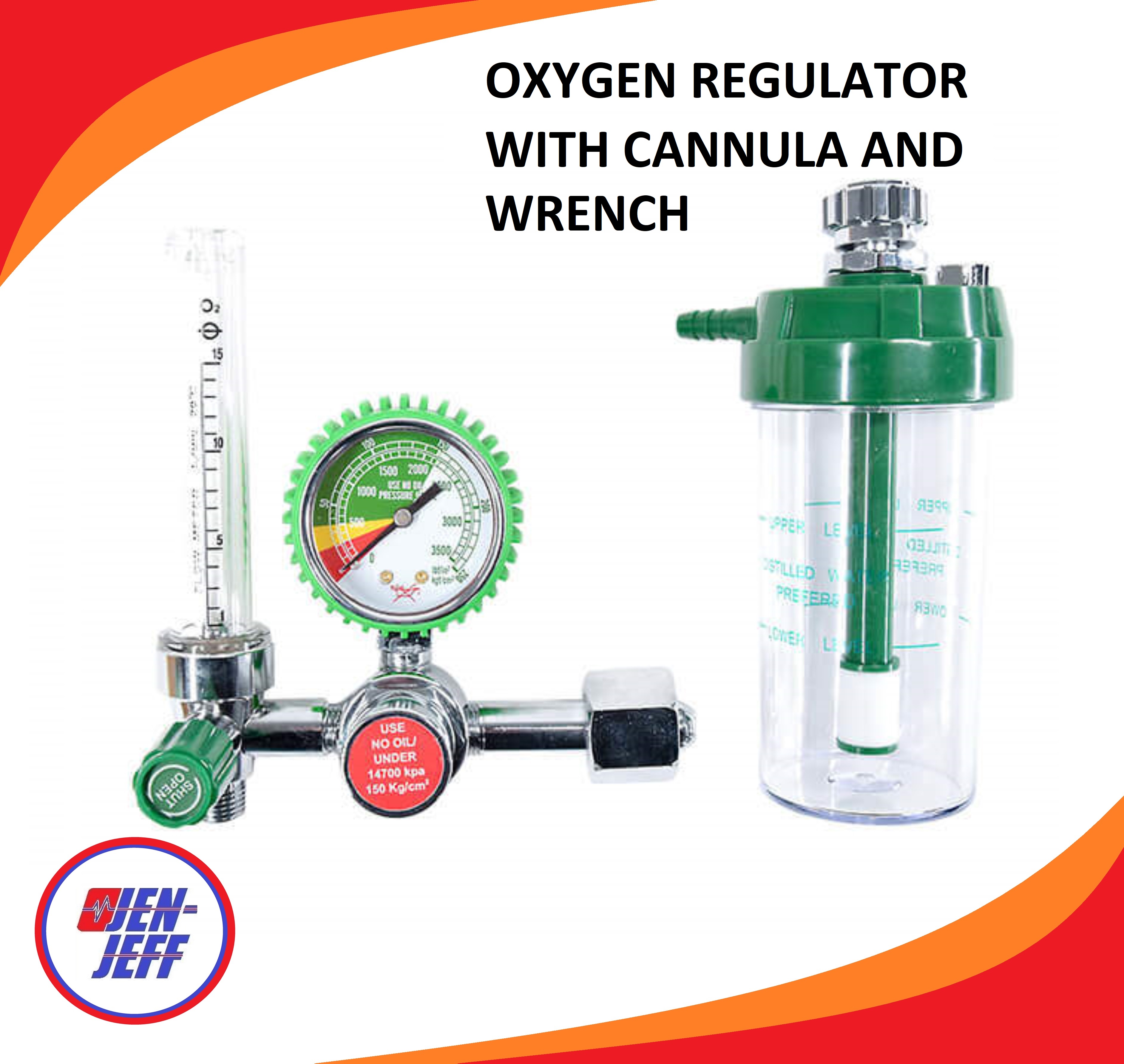 Oxygen Regulator with Nasal Cannula and Wrench Oxygen Regulator Set for ...