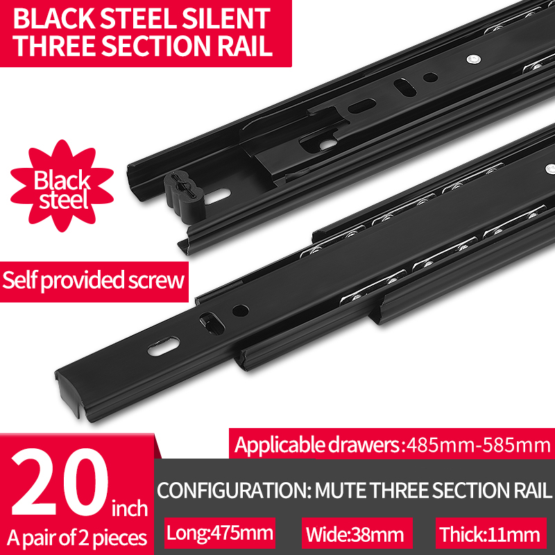 Drawer rail slide rail slide rail stainless steel cabinet thickened ...