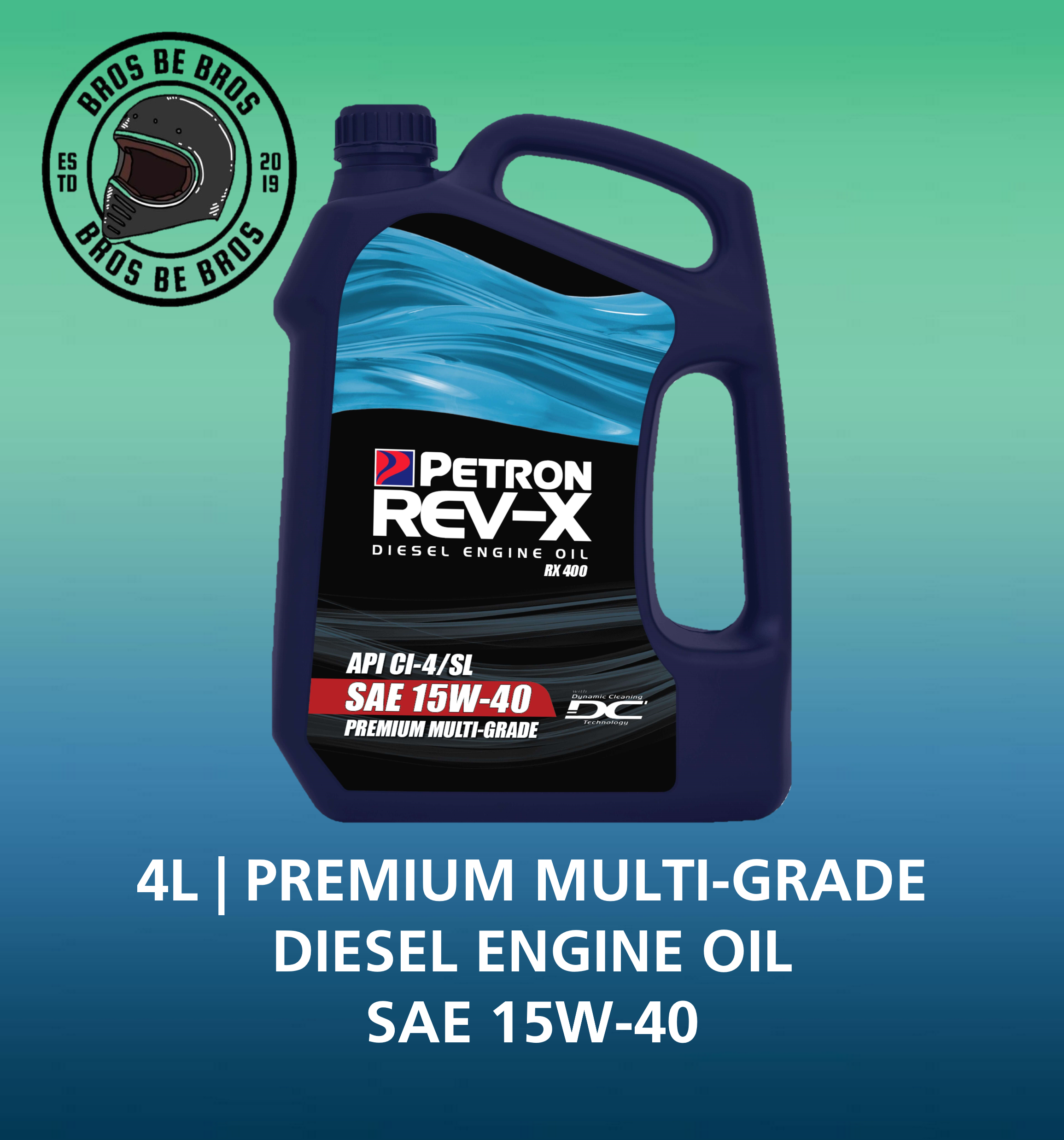 Petron Rev-X RX400 Premium Multi-Grade Diesel Engine Oil SAE 15W-40 (4 ...