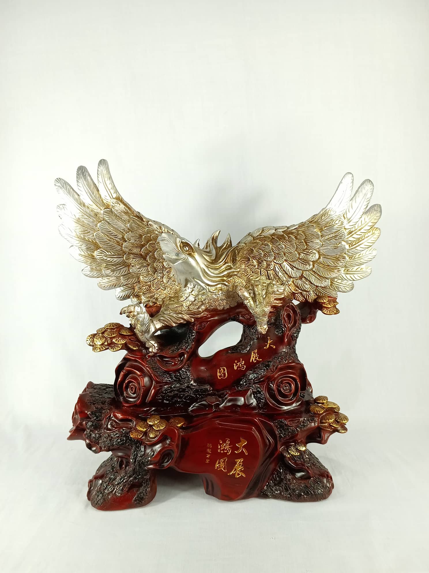 Decorative Chinese Fengshui Eagle Sculpture Display - Home & Garden ...