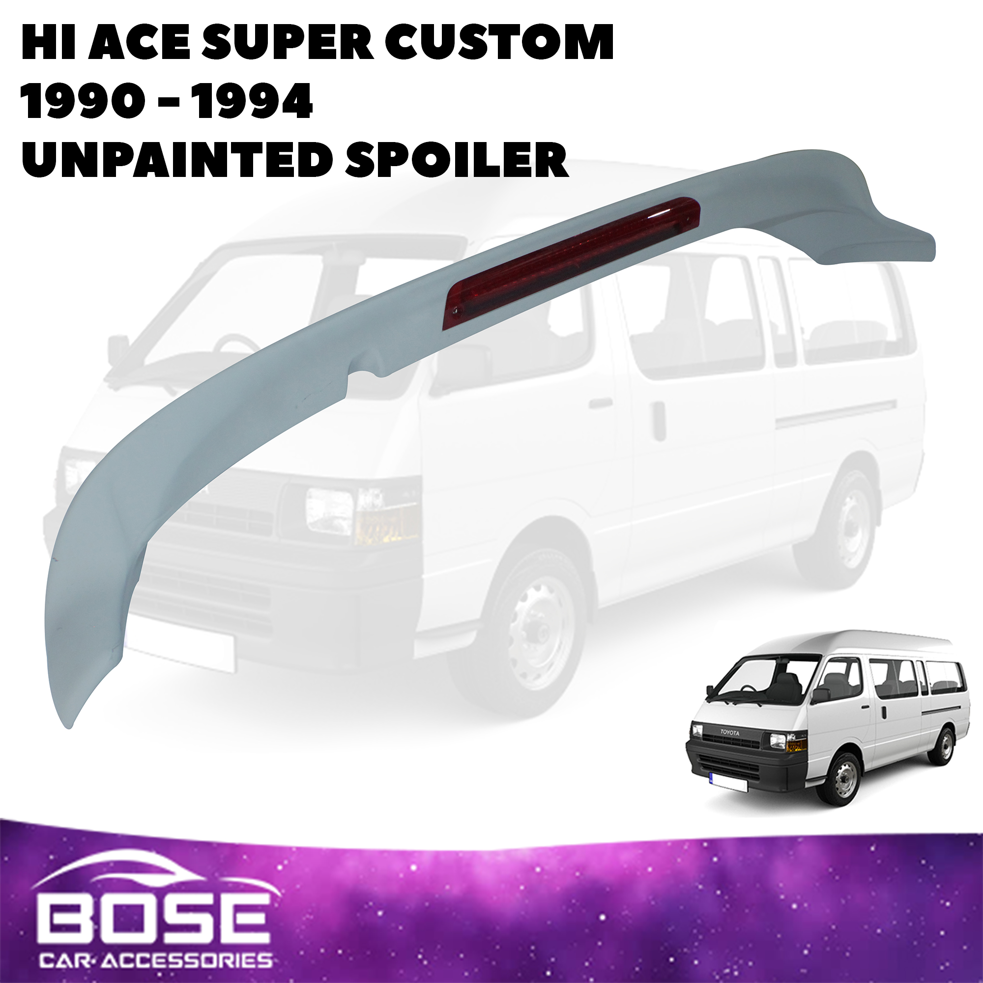 TOYOTA HIACE SUPER CUSTOM 1990, 1991, 1992, 1993, 1994 UNPAINTED ...
