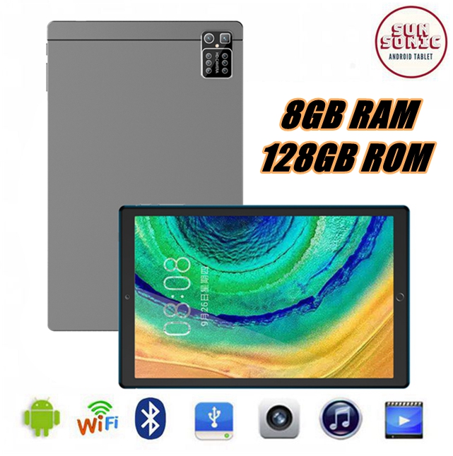 SUNSONIC Tablet 11“ Inch 8GB + 128GB Android Dual Sim High Resolution ...