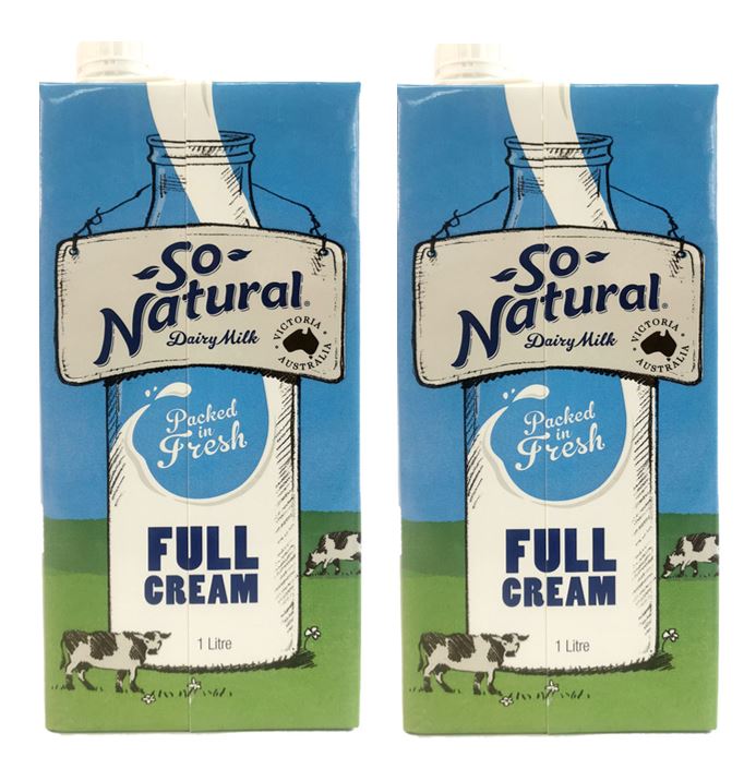So Natural Full Cream Milk 1L x 2 | Lazada PH