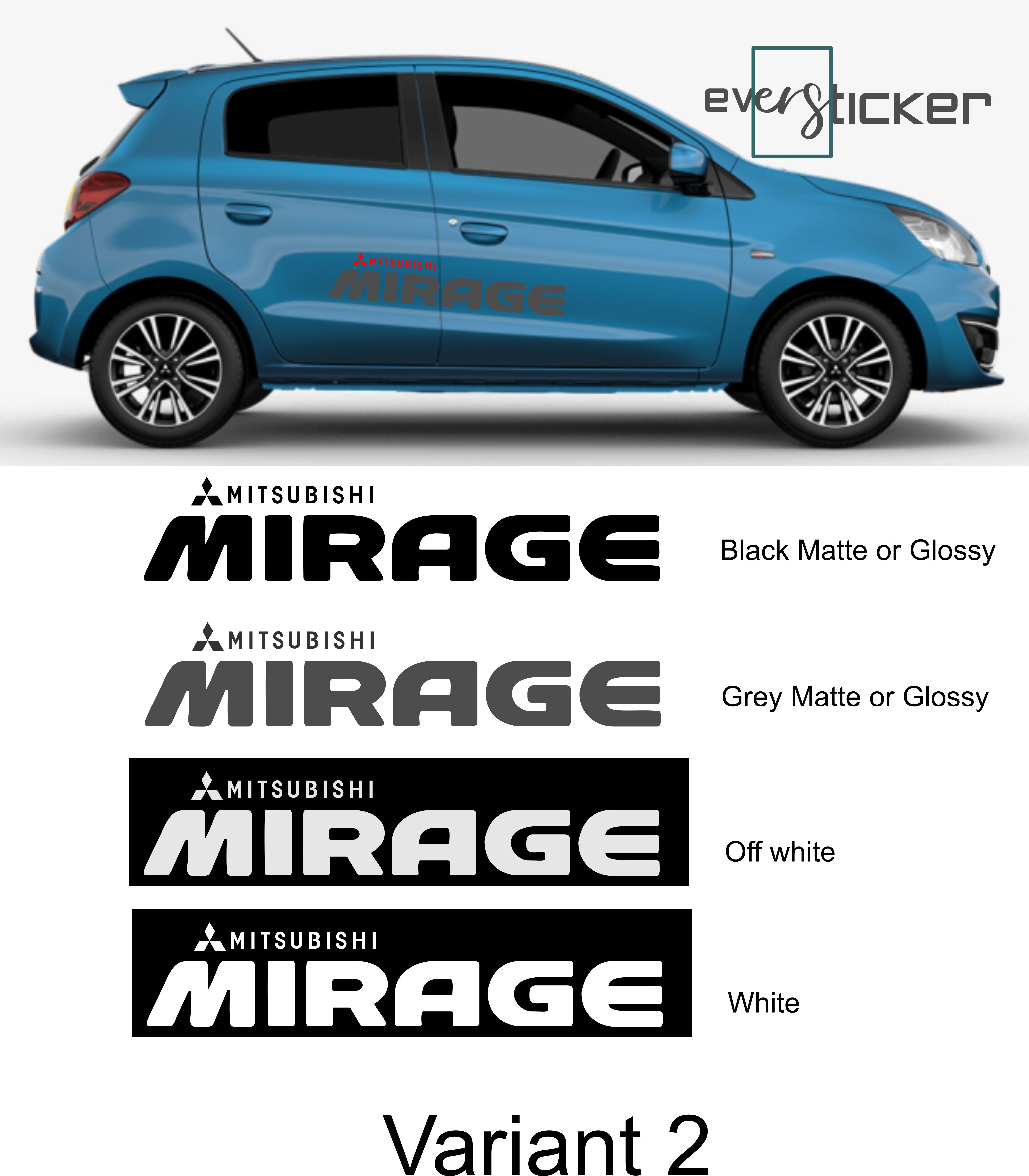 Mitsubishi Mirage body sticker - 1 pair (2 pcs) | Lazada PH