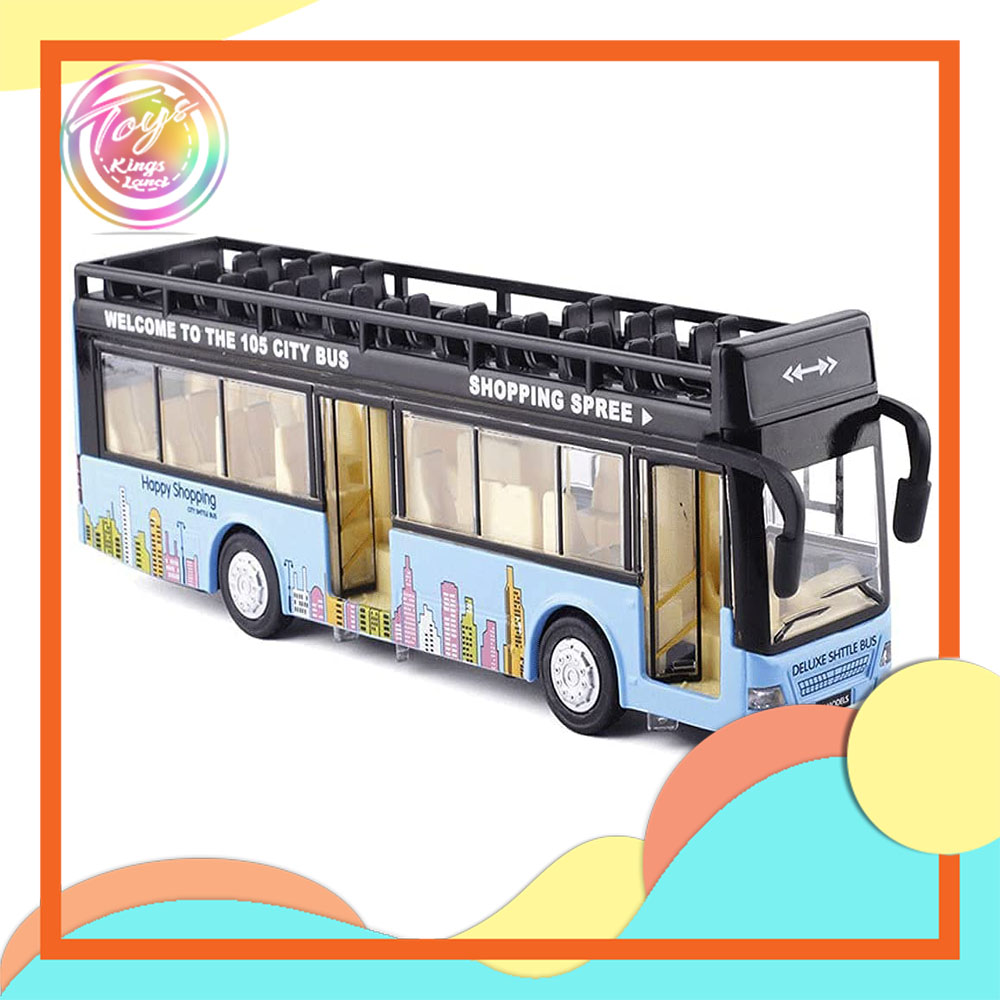 Toys Kingsland Large open door bus with upper seat toy model children ...