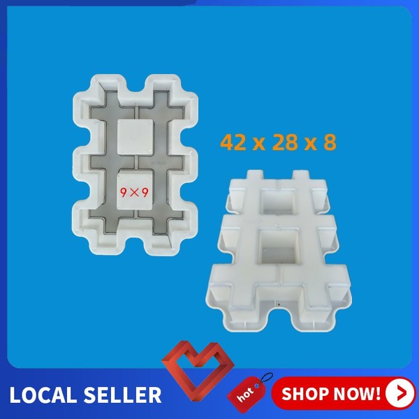 【FREE SHIPPING】40 * 28cm DIY Concrete Plastic Brick Mold Hard Plastic ...