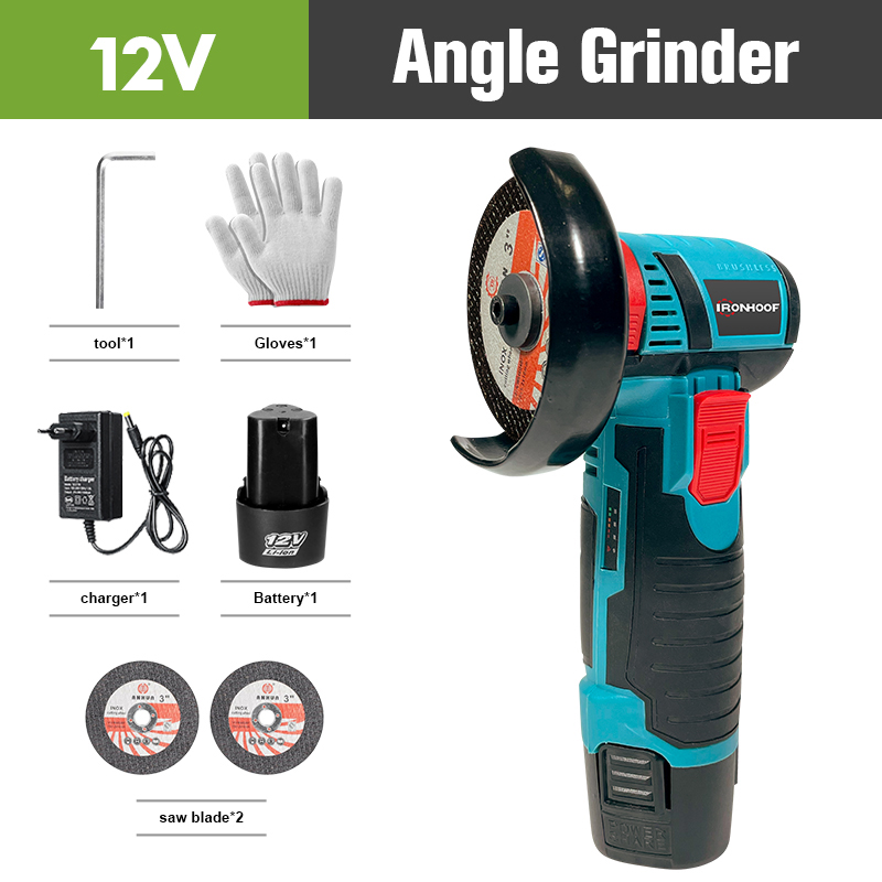 IRONHOOF Cordless Angle Grinder Electric Hand Grinder Polishing Machine ...
