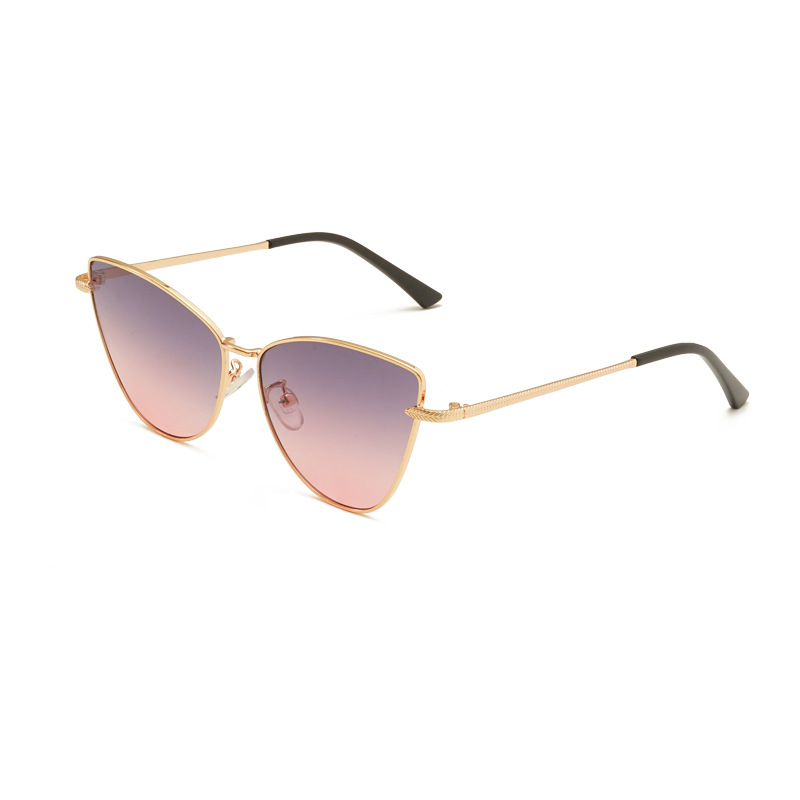 Xiaohongshu New Fashion 2022 Metal Cat Eye Anti-Sun Glasses Plain ...
