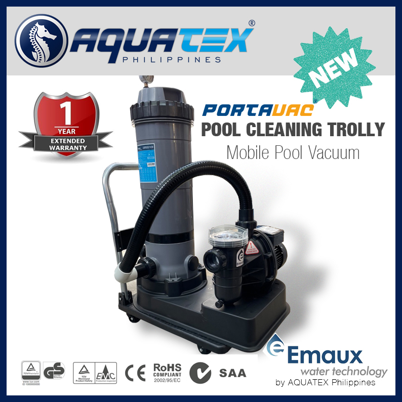 AQUATEX PORTAVAC 75 Portable Pool Pump and Pool Cartridge Filter Combo ...
