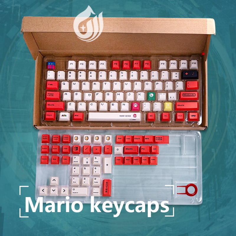 On hand Mario Theme Keycap PBT Cherry profile 122 Key for Mechanical ...