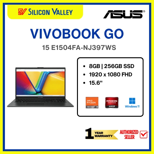 Asus VivoBook Go 15 E1504FA-NJ397WS | 15.6inch FHD | AMD R3 7320U | 8GB ...