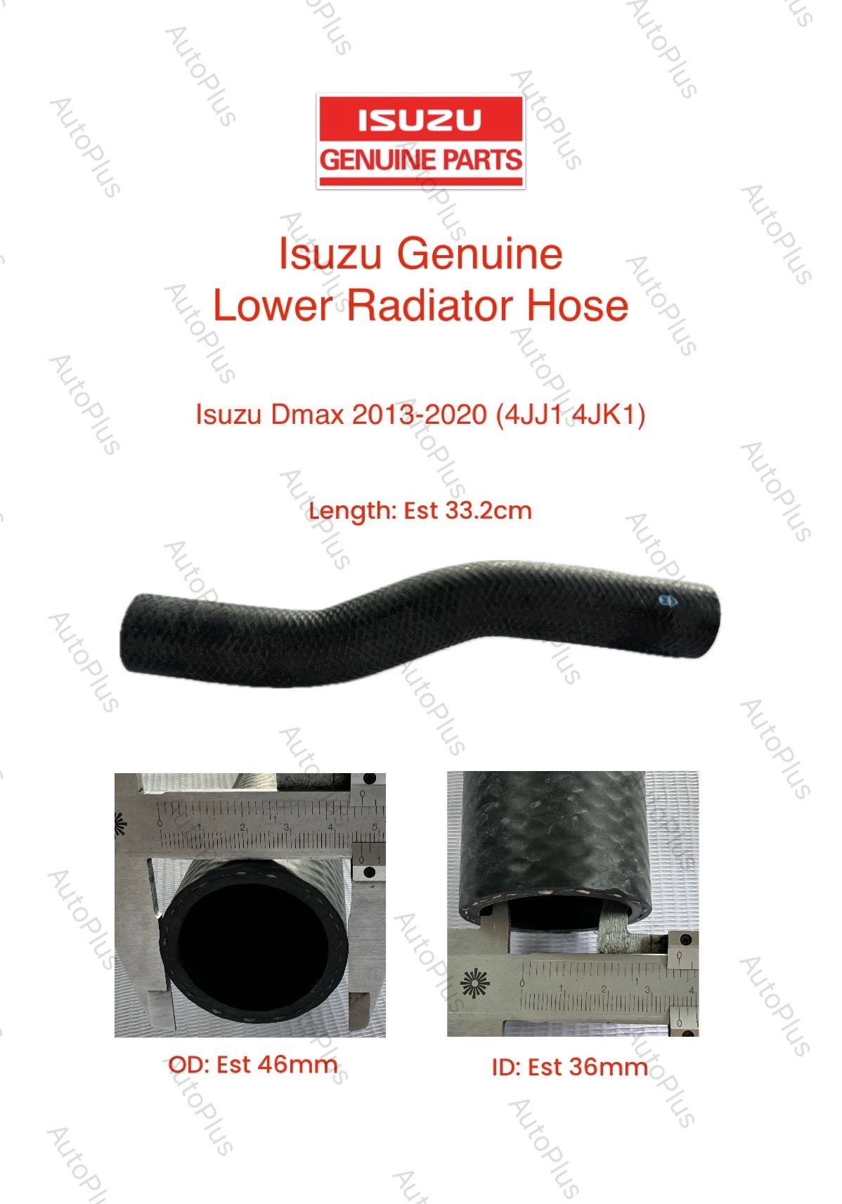 Isuzu Genuine Parts Radiator Hose: DMAX 2013 - 2020 4JK1 4JJ1 | Lazada PH
