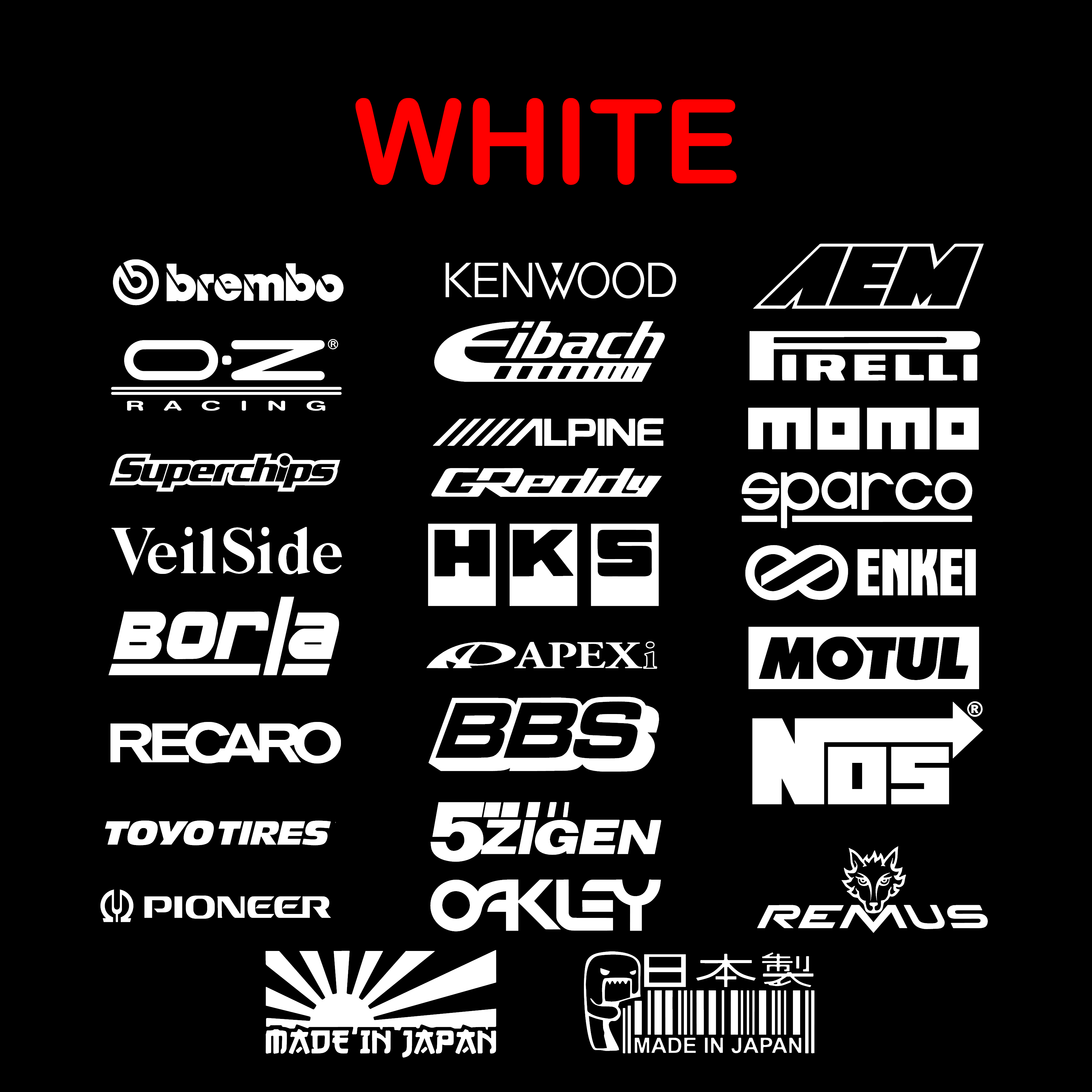 27 Car Sponsor JDM Decal Pack JDM Racing Sticker Vinyl For Windshield 27 Car Sponsor JDM Decal Pack JDM Racing Sticker Vinyl For Windshield
