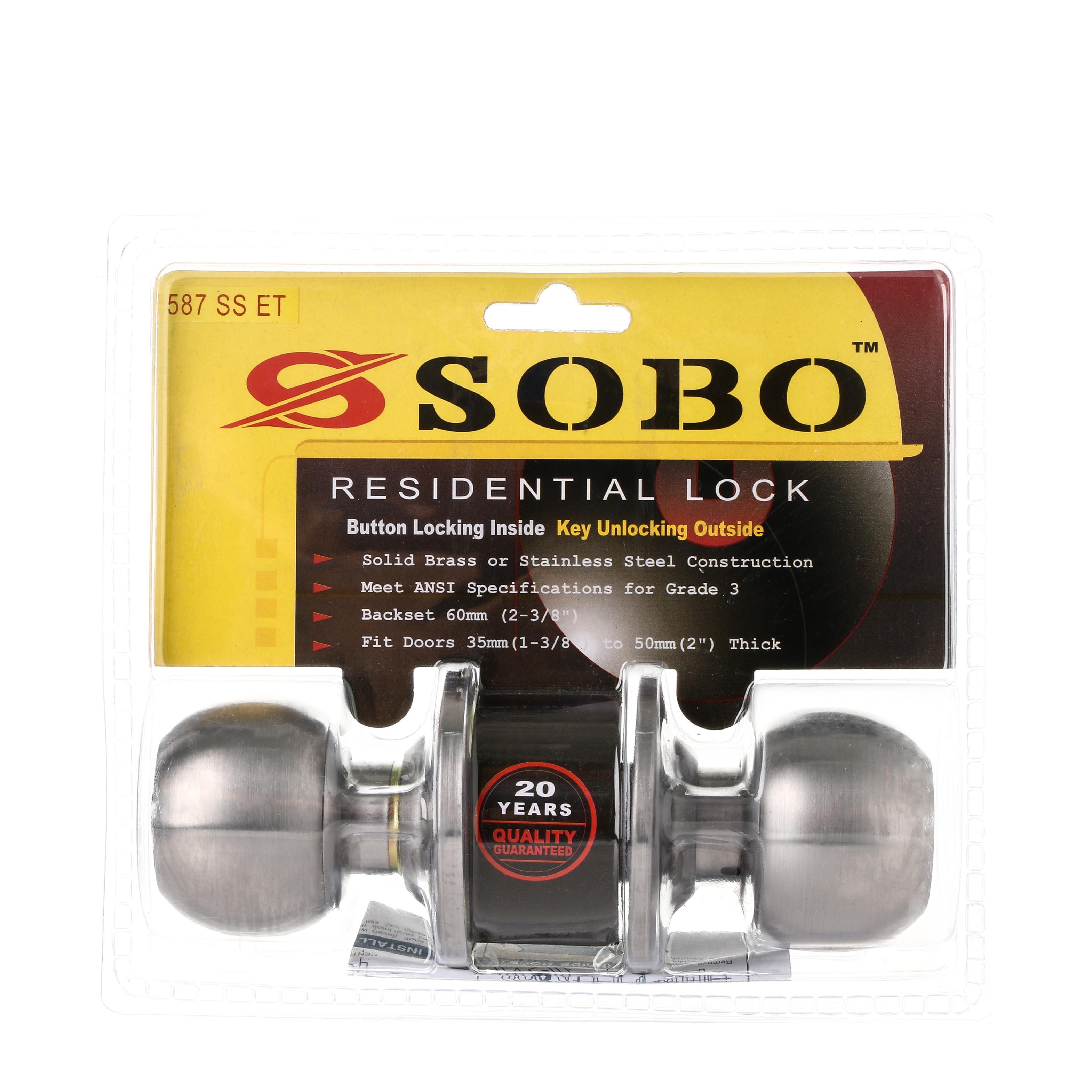 Sobo Stainless Steel Entrance Doorknob Lock Set | Lazada PH