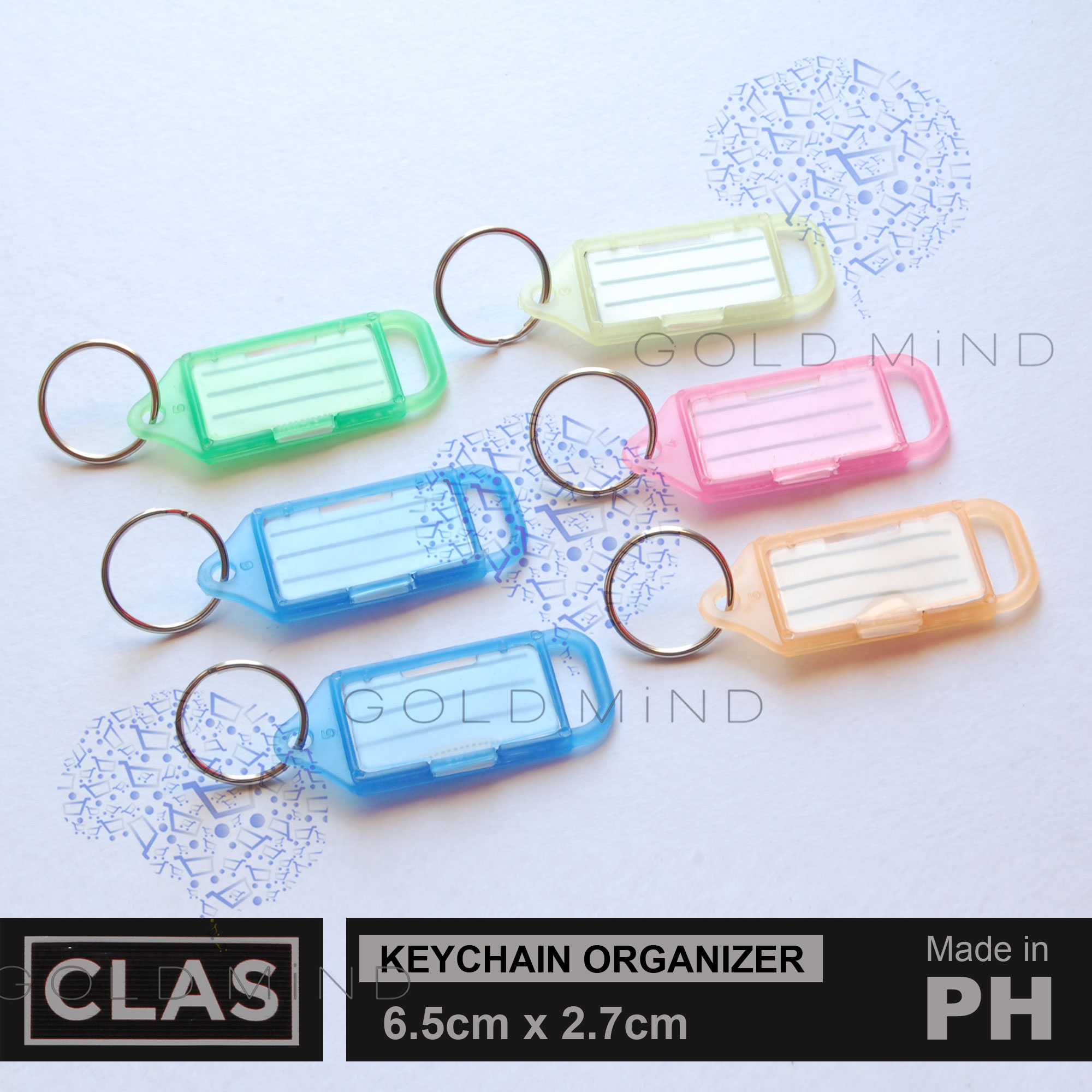 CLAS Mini Keychain Organizer Set with Assorted Sizes Key Holder ID Tag ...
