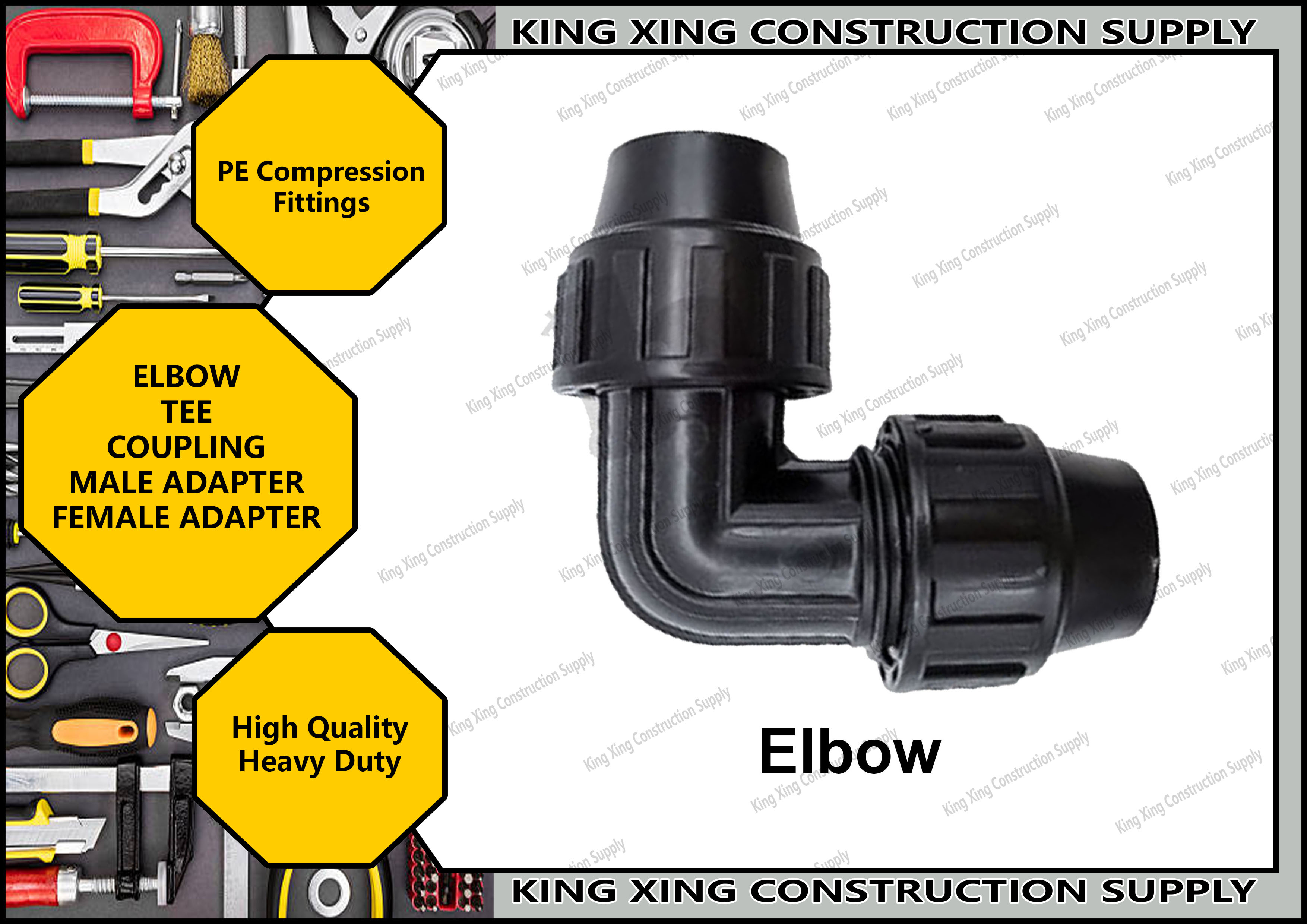 PE Compression Fittings : Elbow/Tee/Male Adapter/Famale Adapter/Coupling, ETC, | Lazada PH