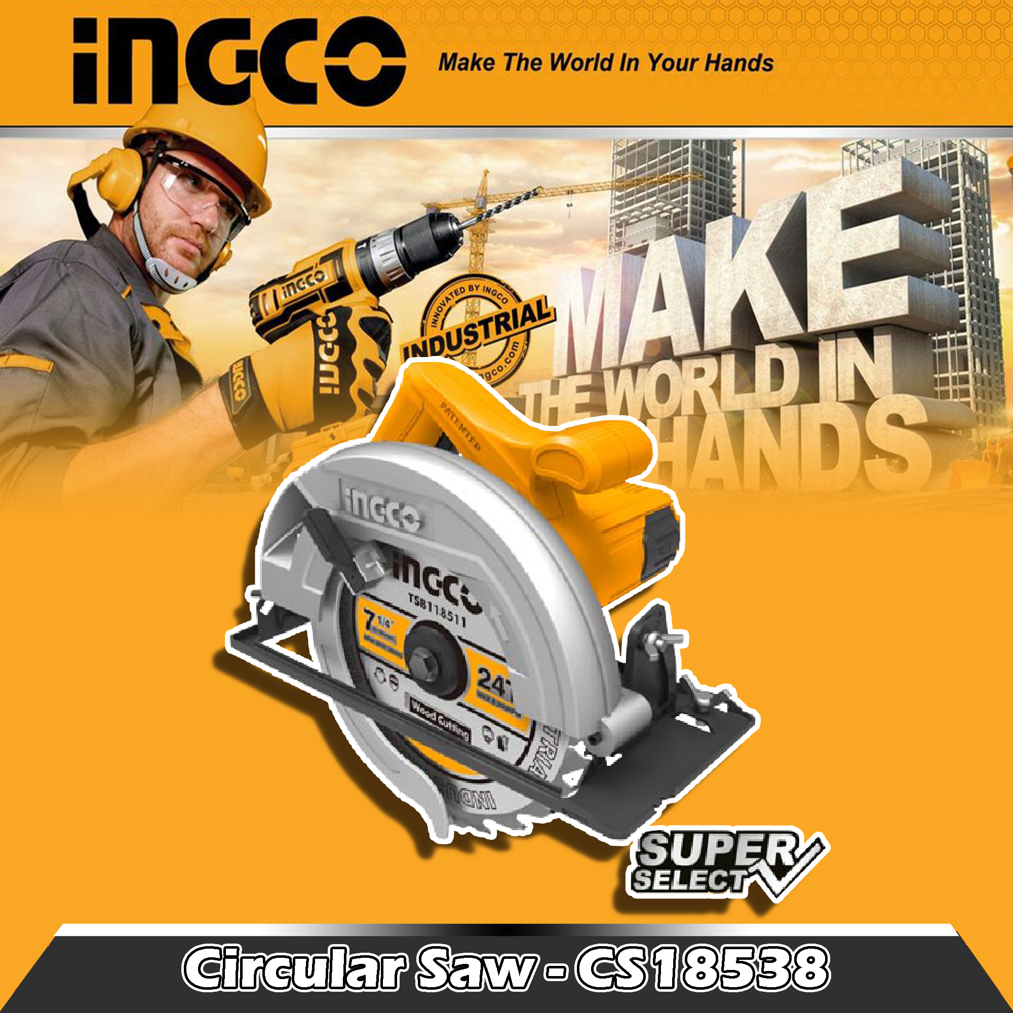 INGCO Circular saw 1400W 7" - CS18538 ,CS18568 | Lazada PH