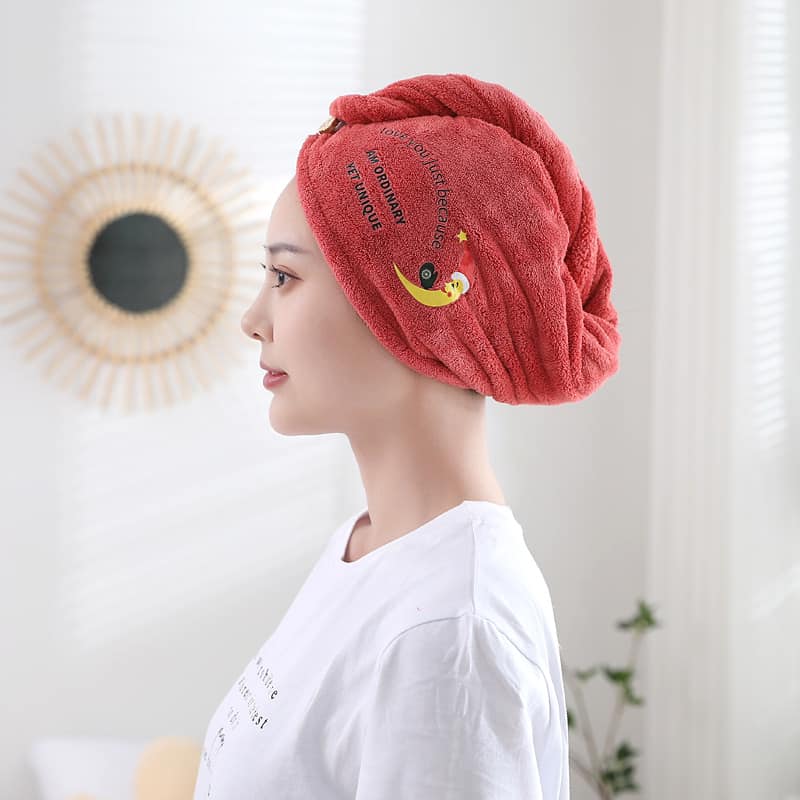 Keep Working Cartoon Design Dry Thick Hair Cap | Lazada PH