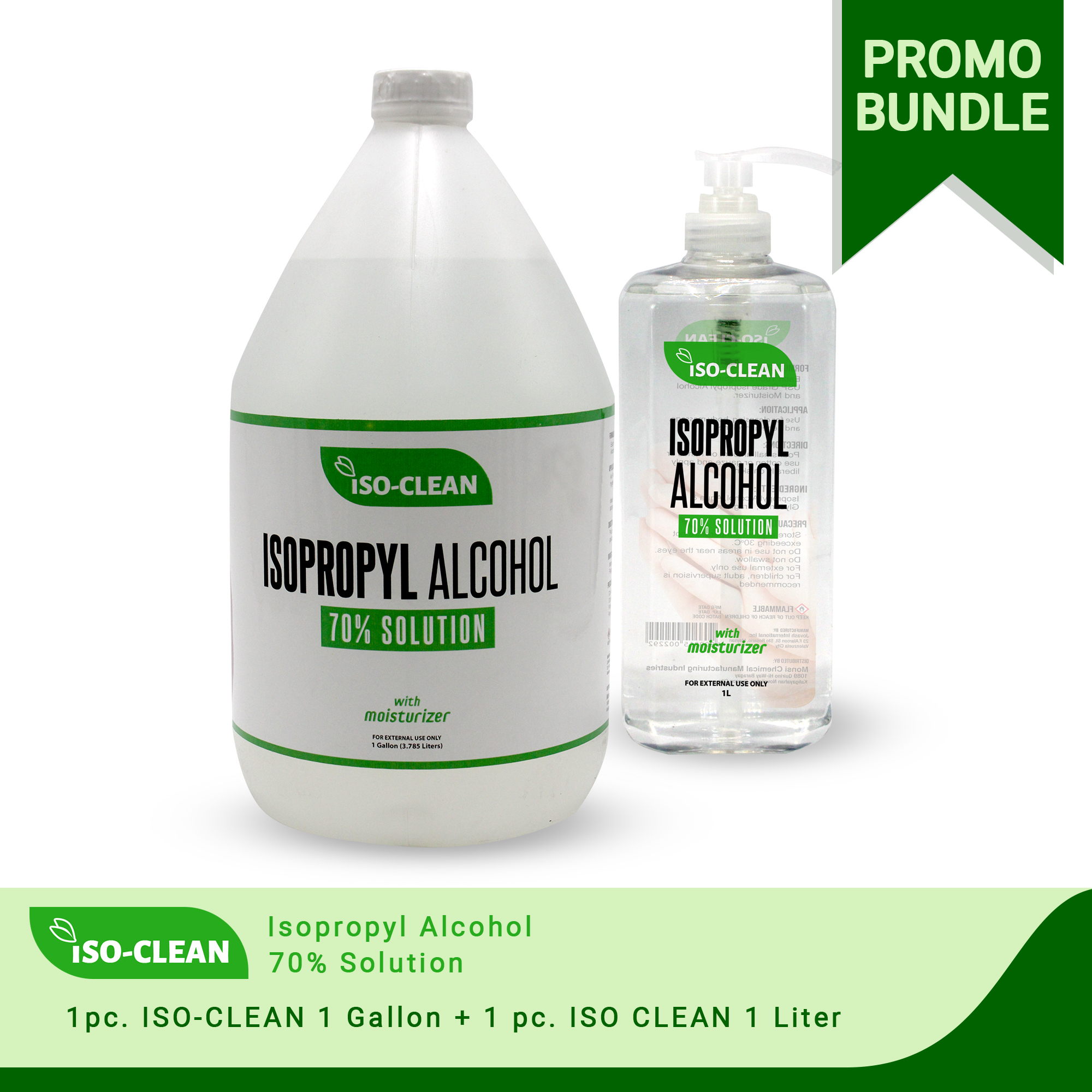 ISO-CLEAN Isopropyl Alcohol 70% Solution w/ Moisturizer 1 Gallon (3 ...