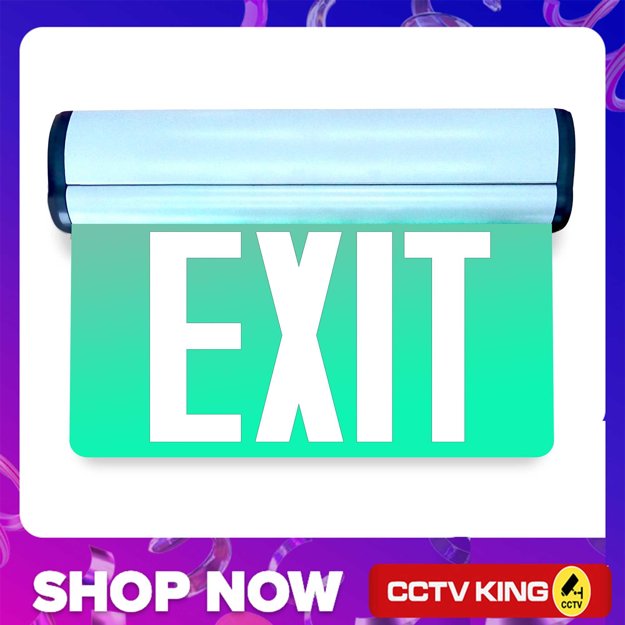 CK-200DG-Green LED Edge Lit Exit Sign (Green) Emergency Fire Exit ...